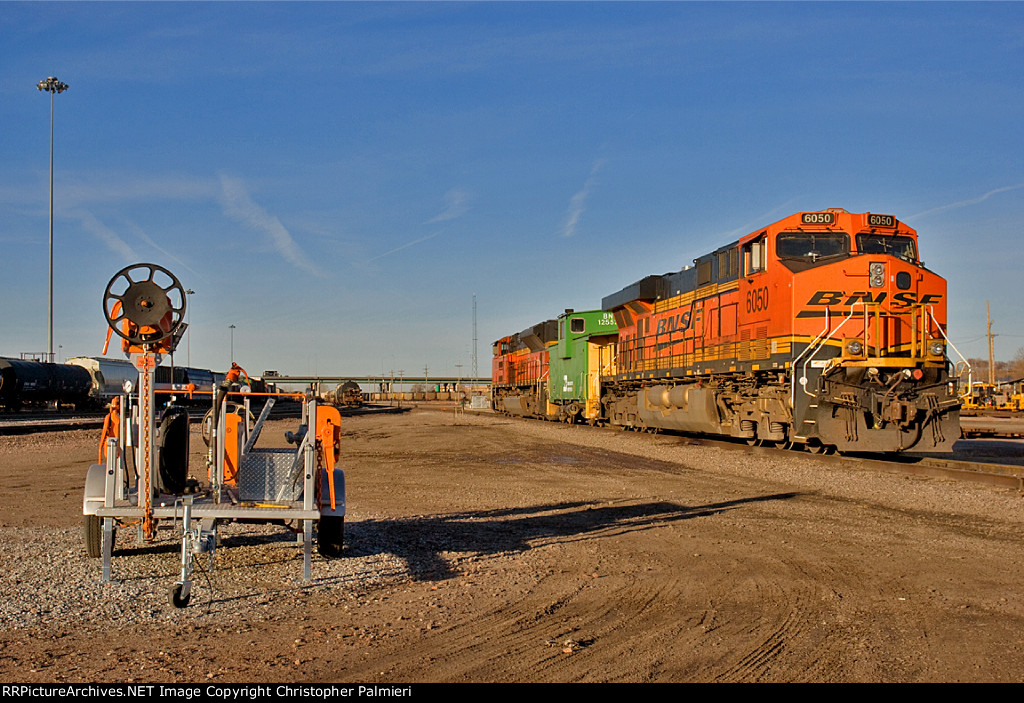 BNSF 6050 and BN 12552 on "Snow Coach"
